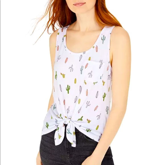 Rebellious One | Tops | Rebellious One Juniors Cactus Tiefront Tank Top ...